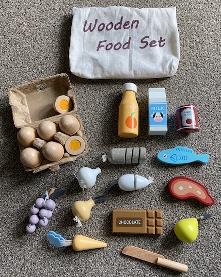 Wooden Grocery Shopping Set